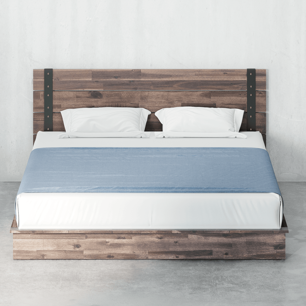 Brock Metal and Wood Platform Bed Frame collinsnjis